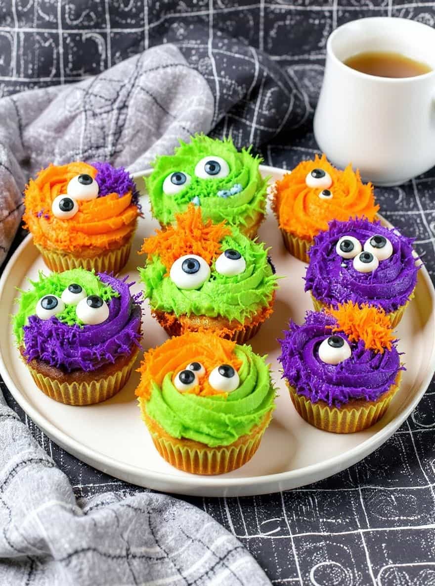 Cute Monster Cupcakes