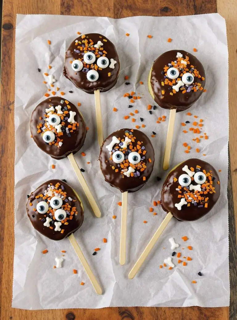 Spooky Chocolate Apple Pops